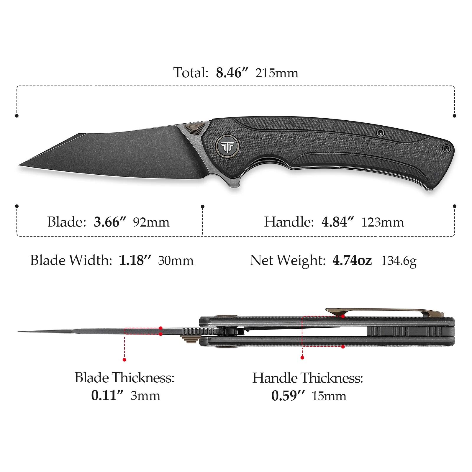 Trivisa Lynx-03B | Başparmak Sapı | Astar Kilitli | G10 Sap | S35VN ...
