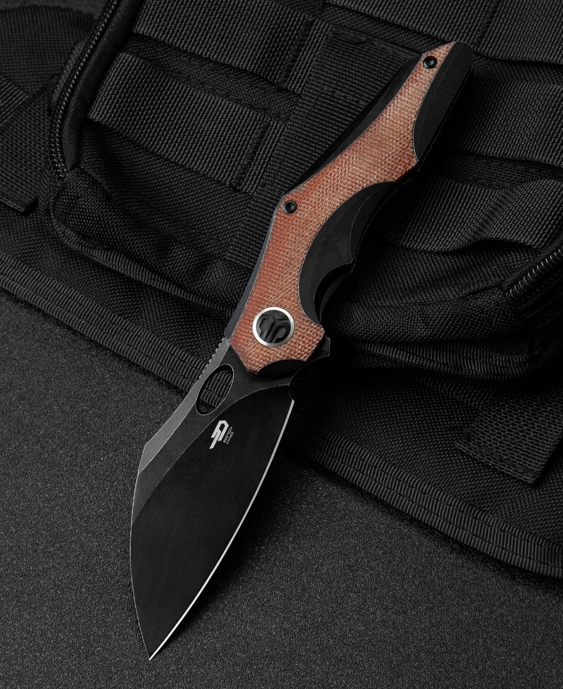 BESTECH NOGARD BT2105E Titanyum+Doğal Kanvas Micarta Kakma Sap: 3,35 ...